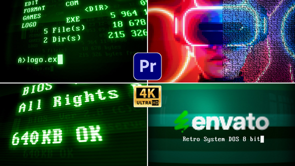 Retro System DOS 8 bit, Premiere Pro Templates | VideoHive