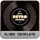 Retro Records Flyer Template, Print Templates | GraphicRiver