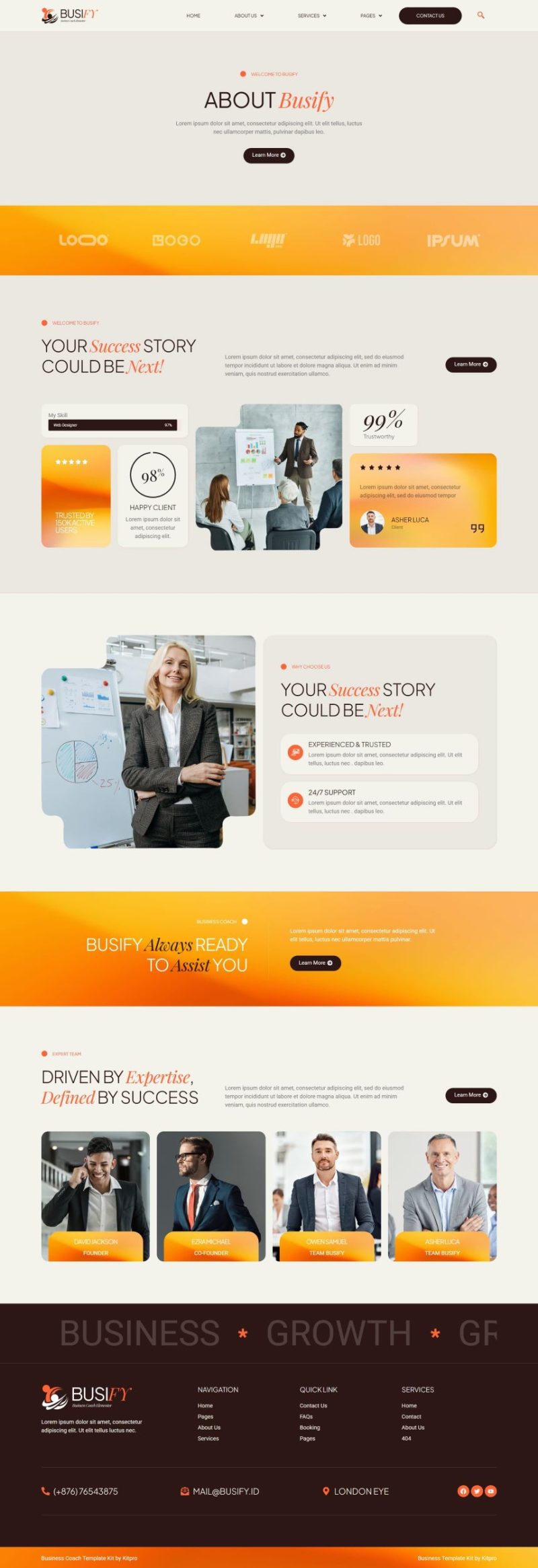 Busify - Business Coach Elementor Template Kit by Kitpro | ThemeForest