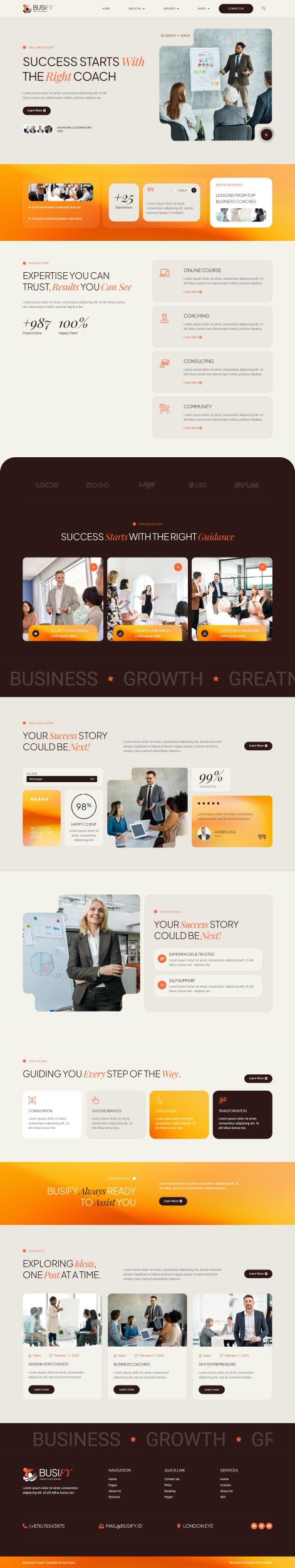 Busify - Business Coach Elementor Template Kit by Kitpro | ThemeForest