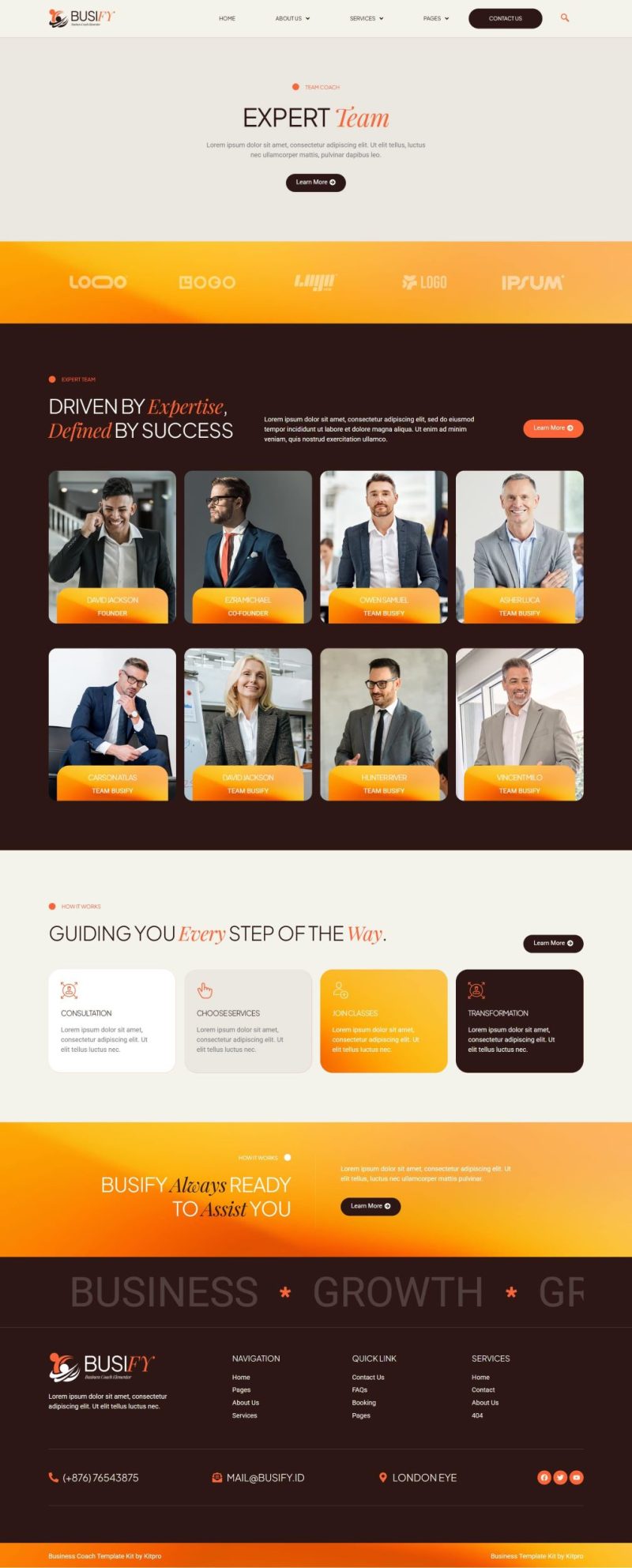 Busify - Business Coach Elementor Template Kit by Kitpro | ThemeForest