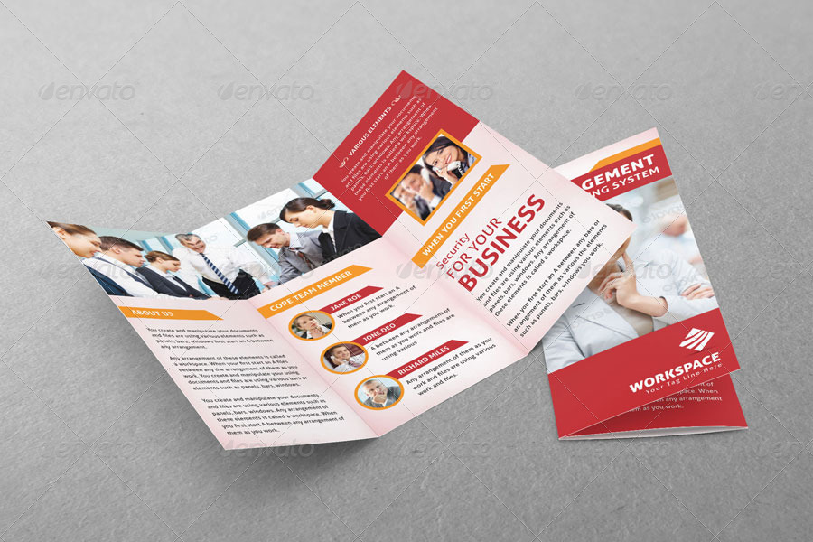 Workspace Tri-Fold Brochure, Print Templates | GraphicRiver