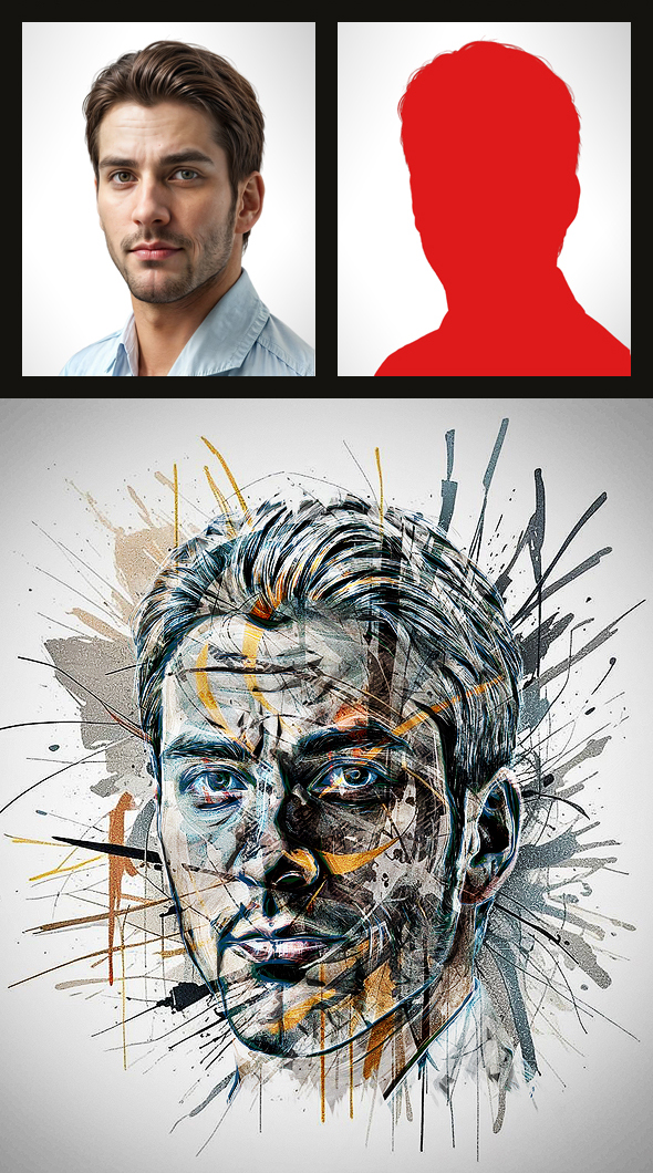 Striking Features Template for Photoshop, Add-ons | GraphicRiver