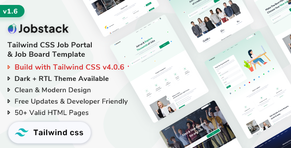 Jobstack - Job Listing, Job Portal & Job Board Tailwind CSS Template by ...