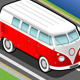 Isometric Bicolor Van in Front View, Vectors | GraphicRiver