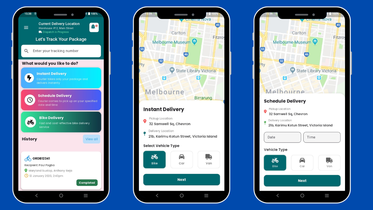 Dispatch Courier App | Flutter Template | Parcel Delivery by CodentraTech