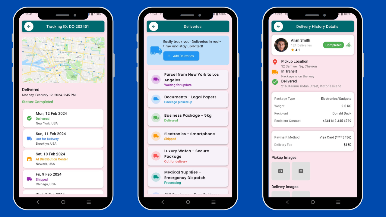 Dispatch Courier App | Flutter Template | Parcel Delivery by CodentraTech