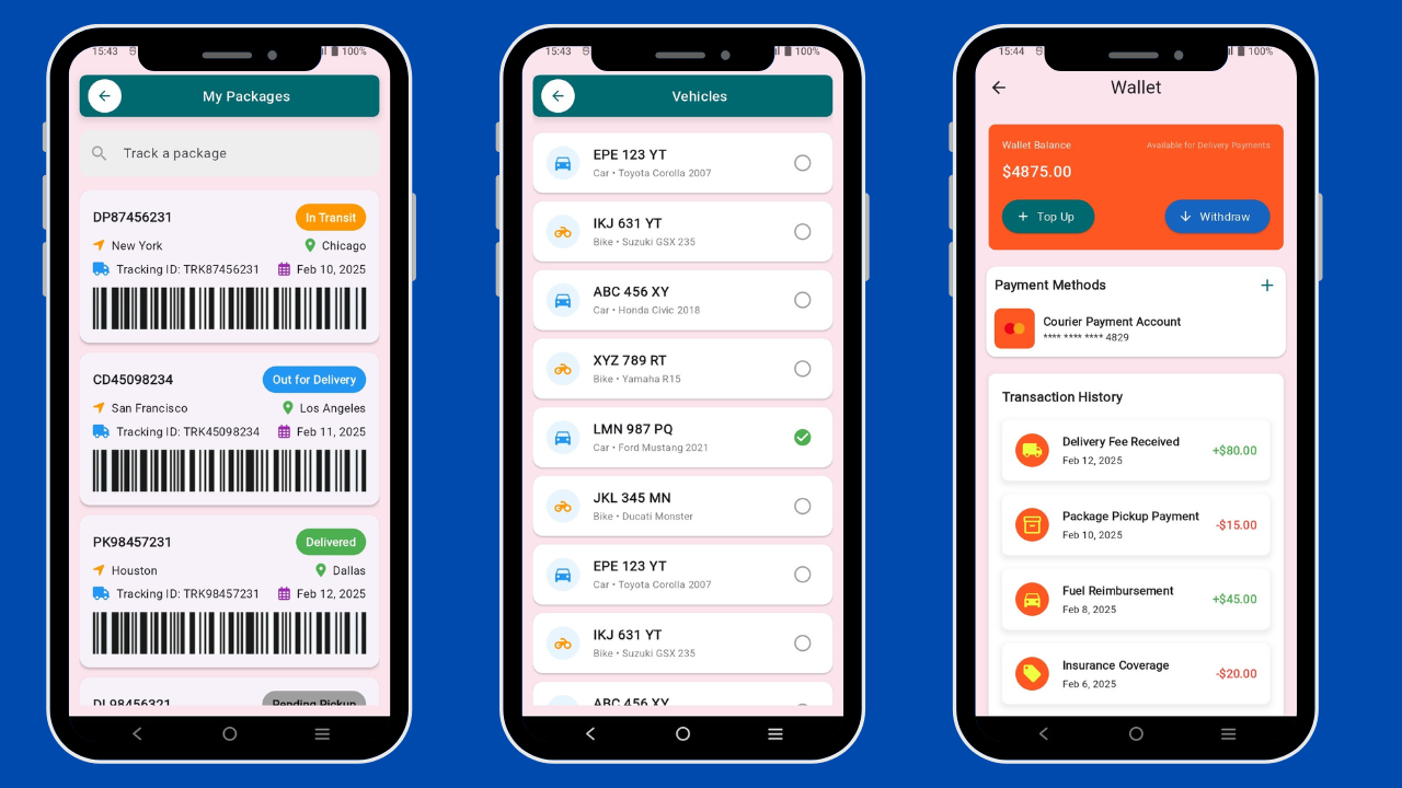 Dispatch Courier App | Flutter Template | Parcel Delivery by CodentraTech