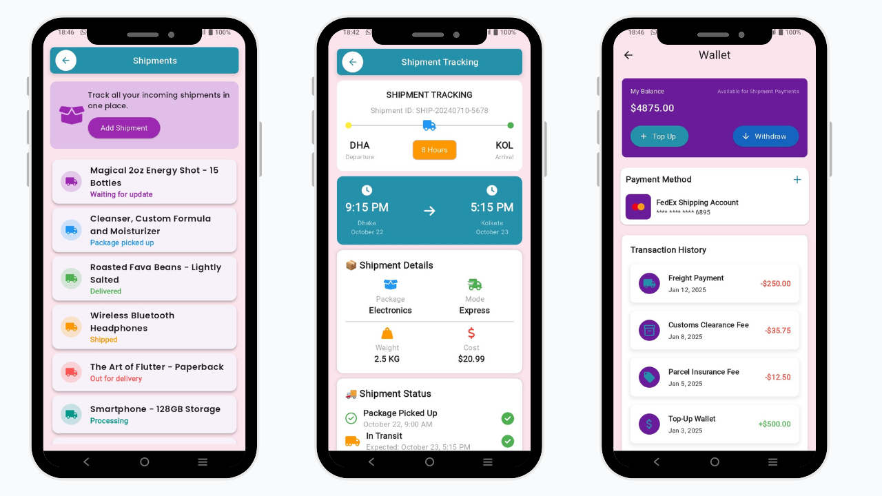 Shipment Delivery App | Flutter Template | Shipping App | Package ...