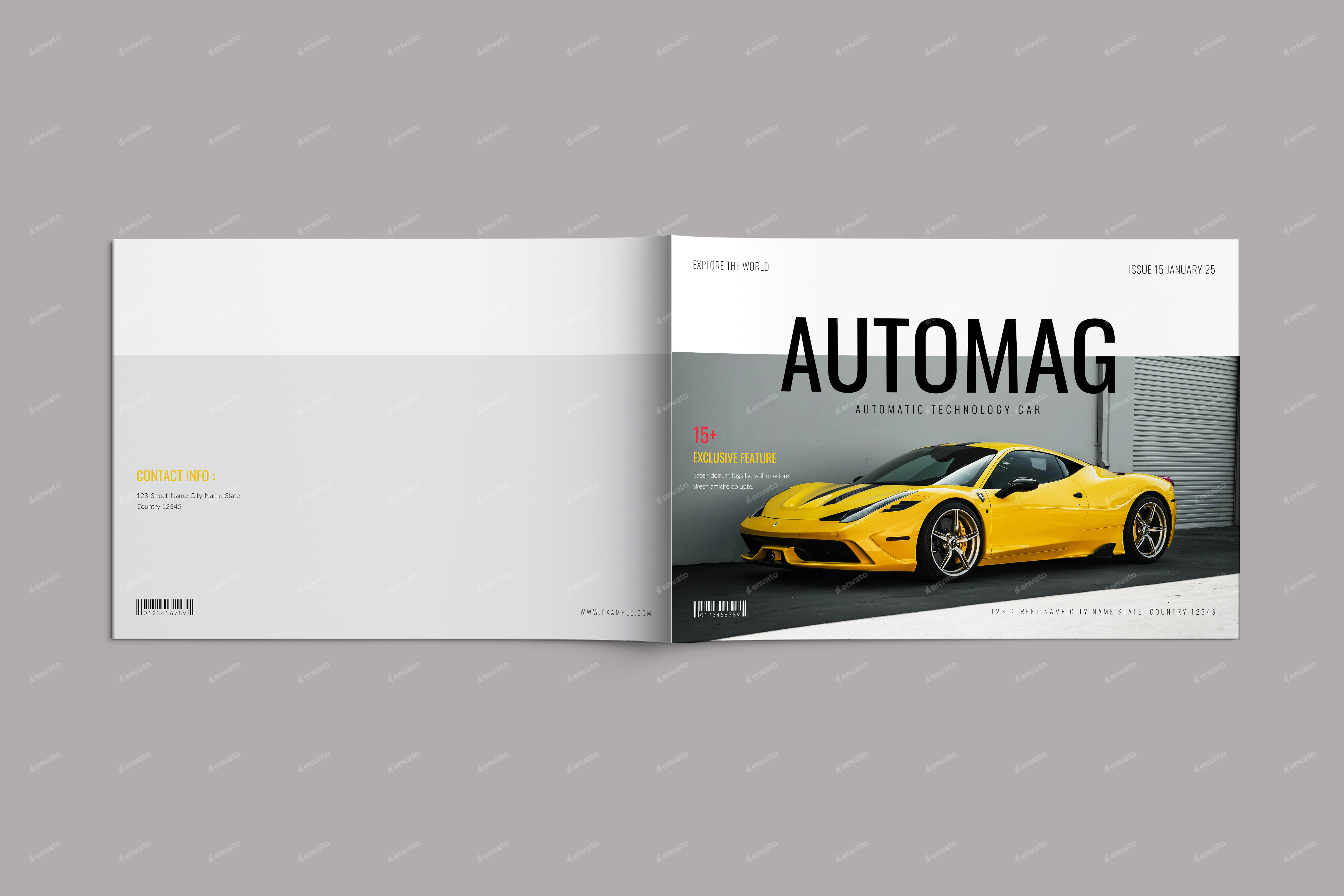 Car Magazine Template Landscape, Print Templates | GraphicRiver