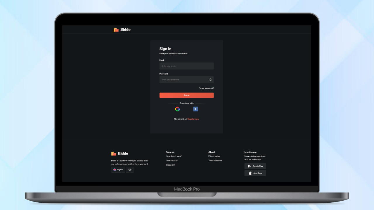 Biddo - Full Flutter auction app, NextJS web app, NodeJS server (with ...