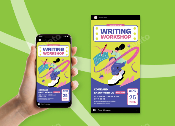 Writting Workshop Flyer Set, Print Templates | GraphicRiver