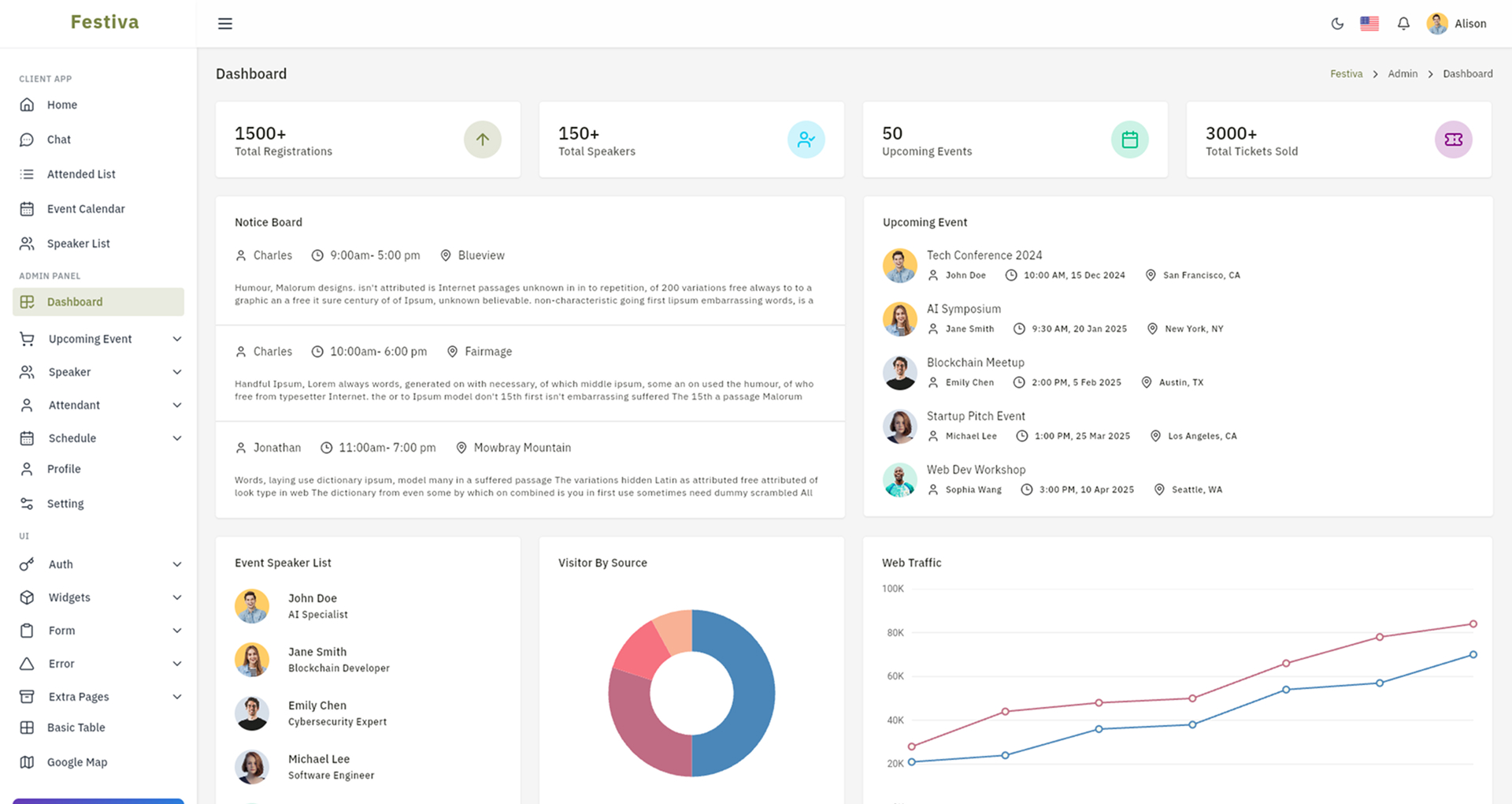 Festiva - Flutter Event Booking Admin & Client Web by Getappui | CodeCanyon