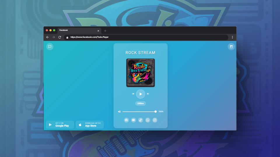 Radio Rock Stream - Todo Players HTML5 ShoutCast, Icecast by TodoPlayer