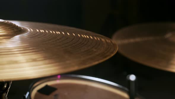 Musician Hits the Percussion Cymbal, Stock Footage | VideoHive