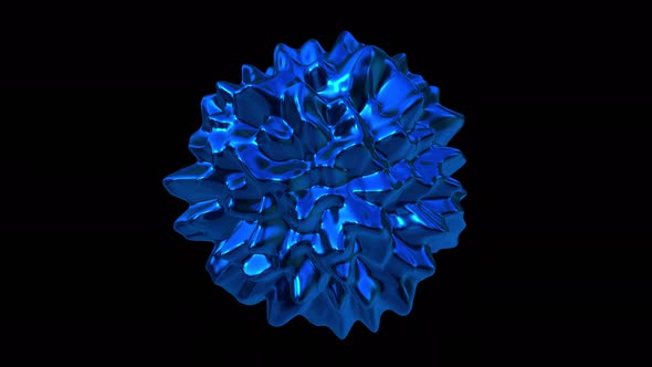 Bumpy Blue Metal Liquid Ball, Motion Graphics | VideoHive