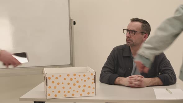 Handing in Phones Before Exam to Teacher, Stock Footage | VideoHive