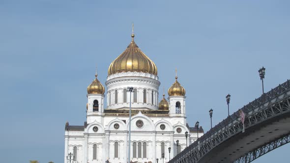 The Main Temple of the Russian Orthodox Church in Moscow, Stock Footage