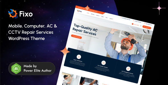 Fixo - Mobile & Computer Repair Services Elementor WordPress Theme by EnvyTheme