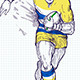Rugby Player Running Passing Ball Sketch, Vectors | GraphicRiver