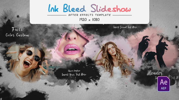 Ink Bleed Slideshow, After Effects Project Files | VideoHive