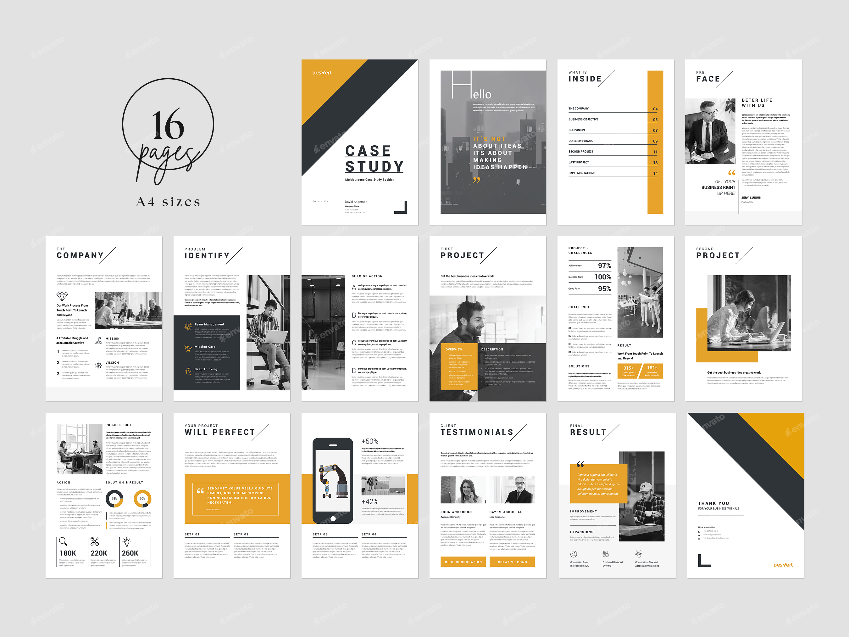 Case Study Template, Marketing Case Study, Print Templates | GraphicRiver