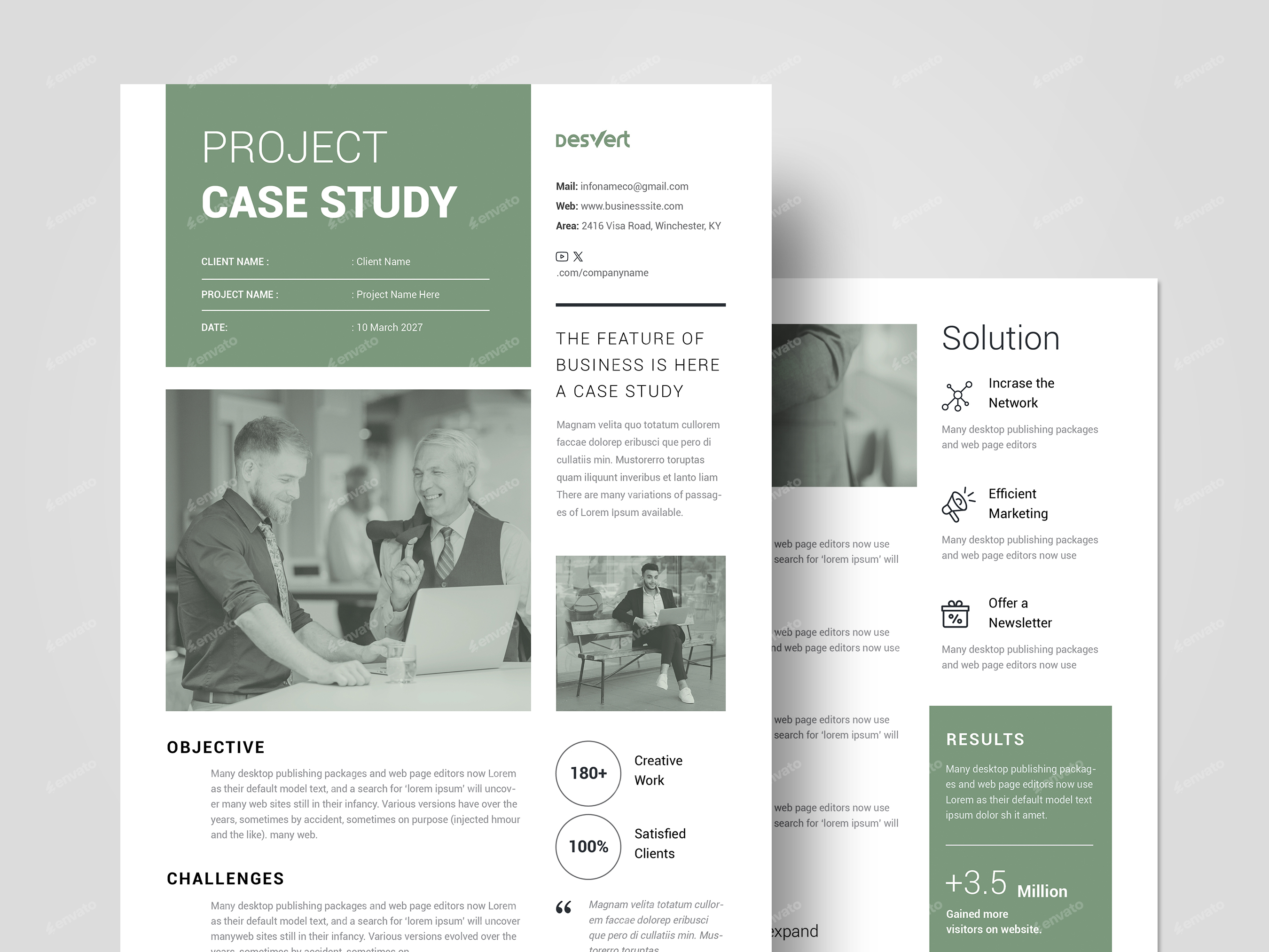Case Study Template | Canva, MS Word, InDesign, PowerPoint, Print Templates