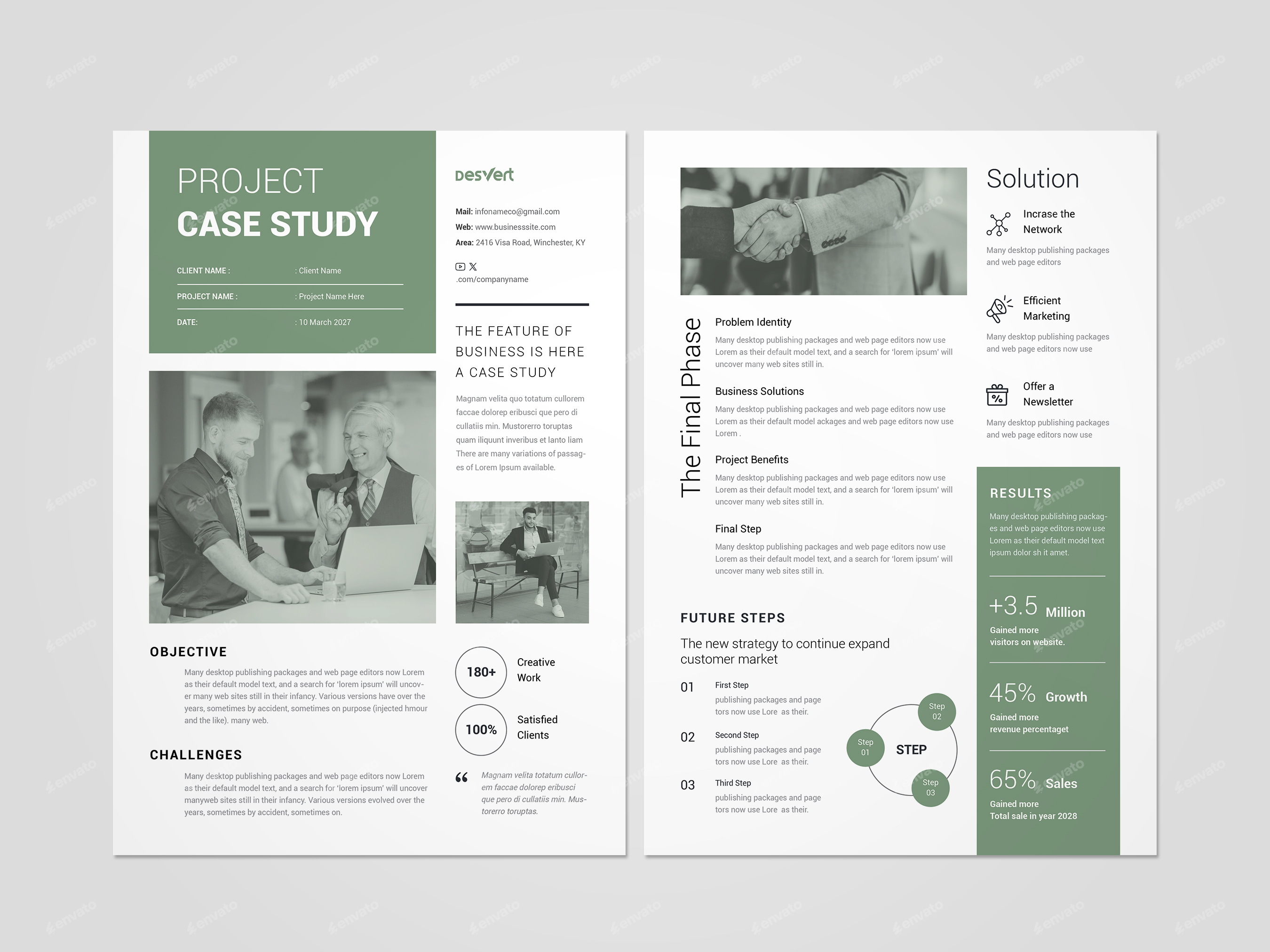 Case Study Template | Canva, MS Word, InDesign, PowerPoint, Print Templates