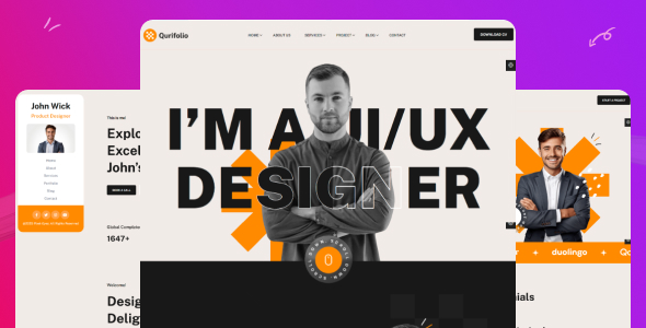 Qurifolio - Angular 19 Personal Creative Portfolio by Codebucks | ThemeForest