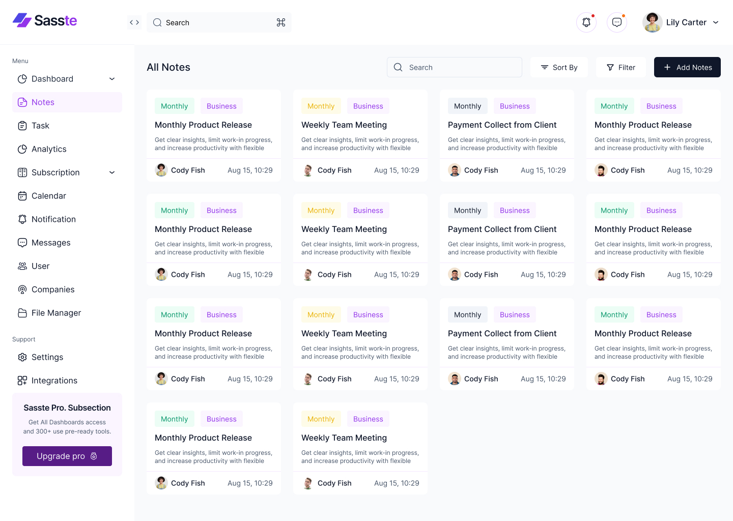 Saaste - Saas Admin Dashboard Figma UI Template Kit by QuomodoTheme