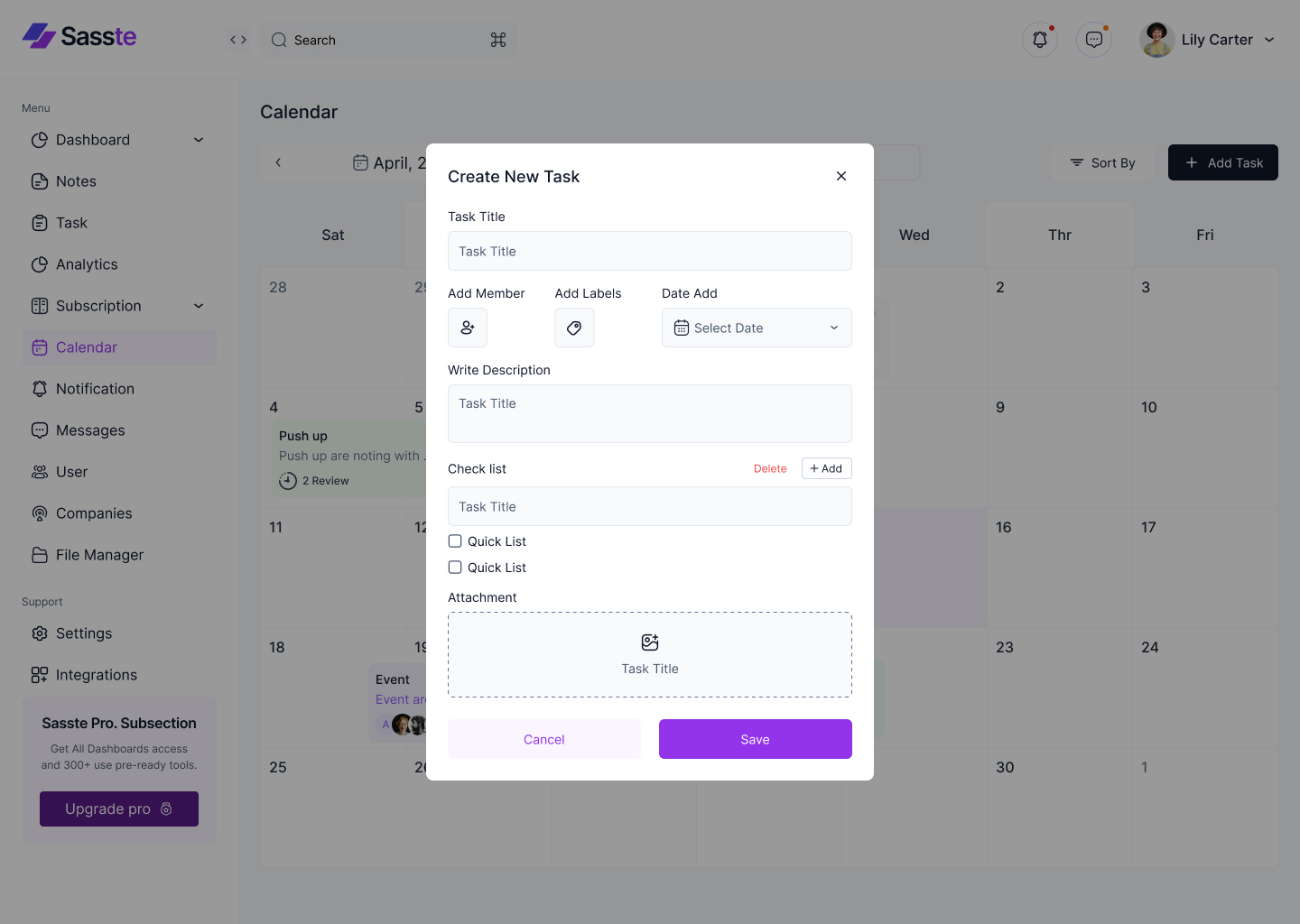 Saaste - Saas Admin Dashboard Figma UI Template Kit by QuomodoTheme