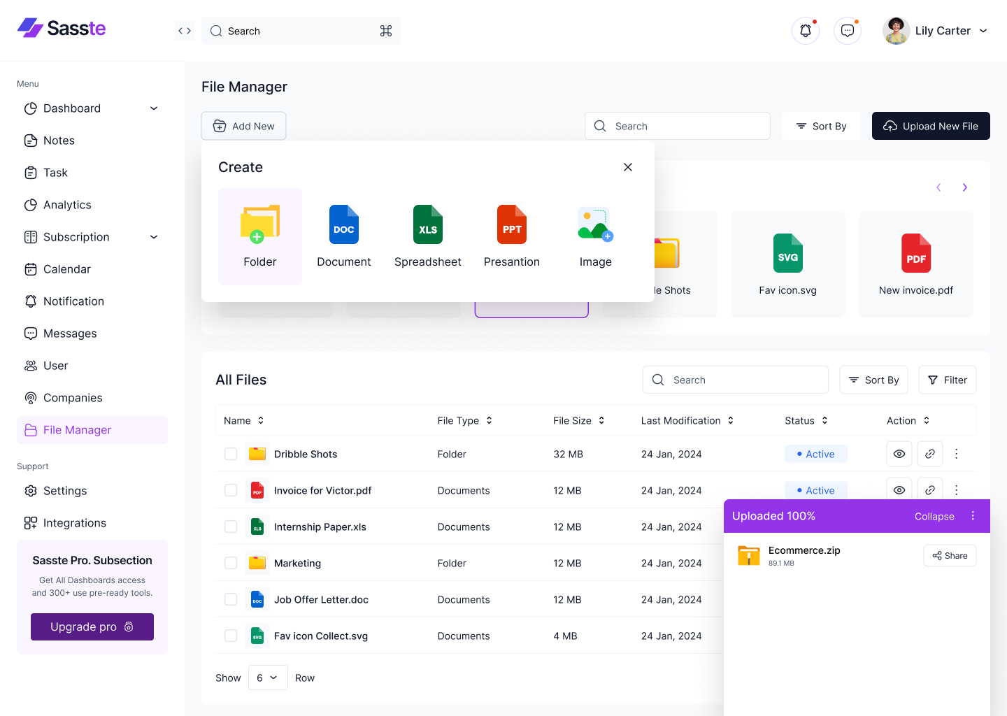Saaste - Saas Admin Dashboard Figma UI Template Kit by QuomodoTheme
