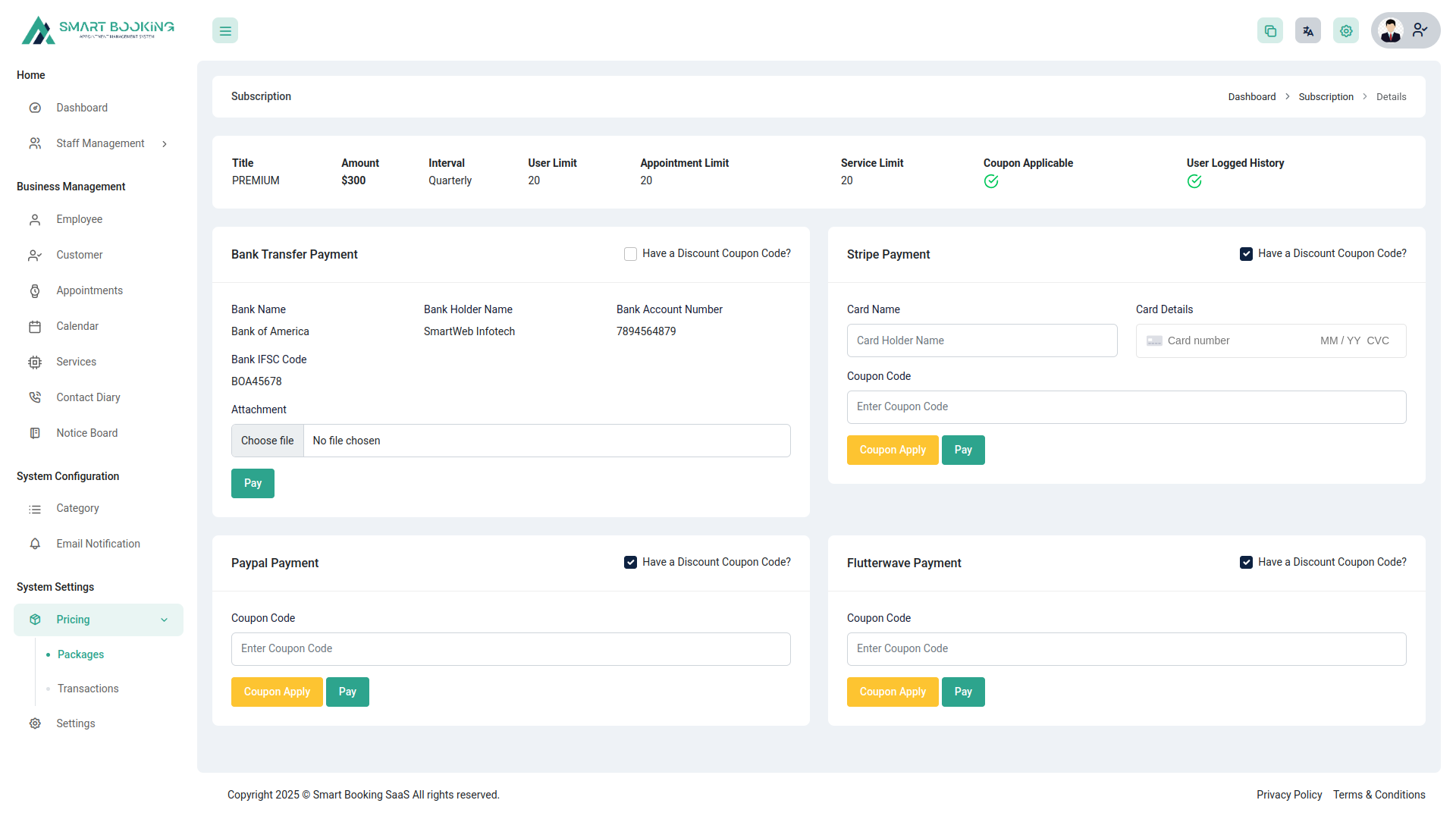 Smart Booking SaaS - Appointment Management System by smartwebinfotech
