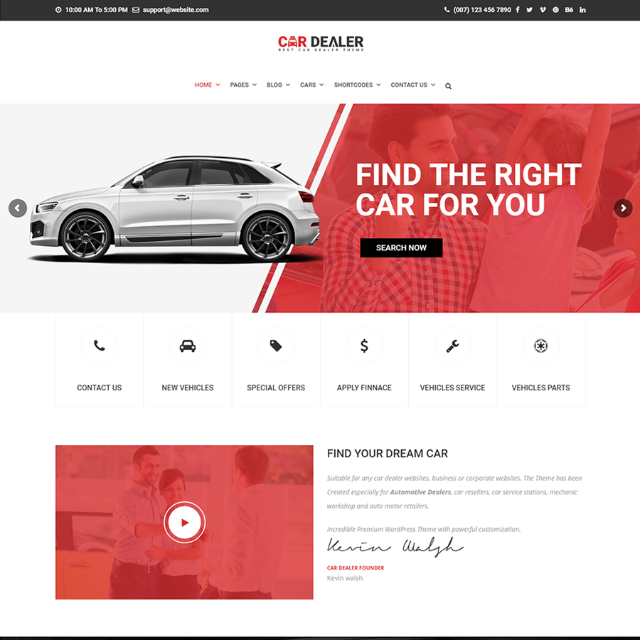 Car Dealer - Automotive Responsive WordPress Theme by ...