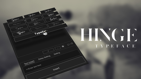 Animated Typeface - Hinge, After Effects Project Files | VideoHive