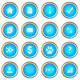 Set of Blue Buttons, Vectors | GraphicRiver