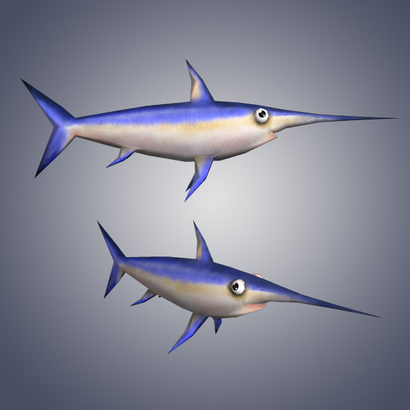 Low Poly Sword Fish by amardeep | 3DOcean