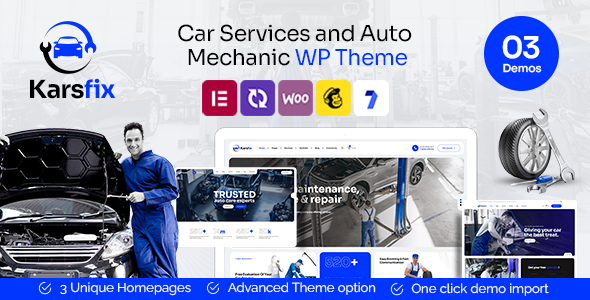 Karsfix - Car Service & Auto Mechanic WordPress Theme by themesion