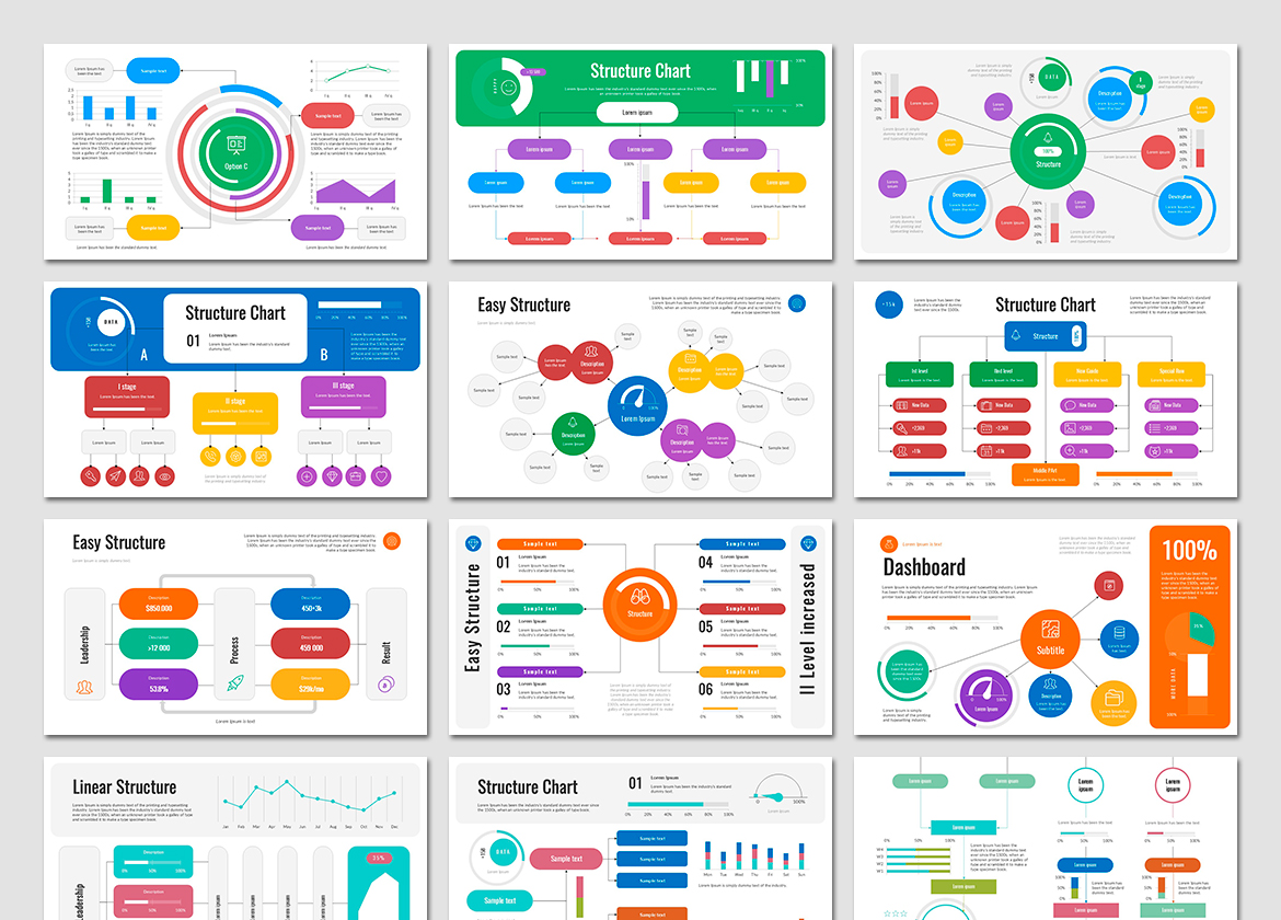 Structure Data PowerPoint Presentation Template, Presentation Templates