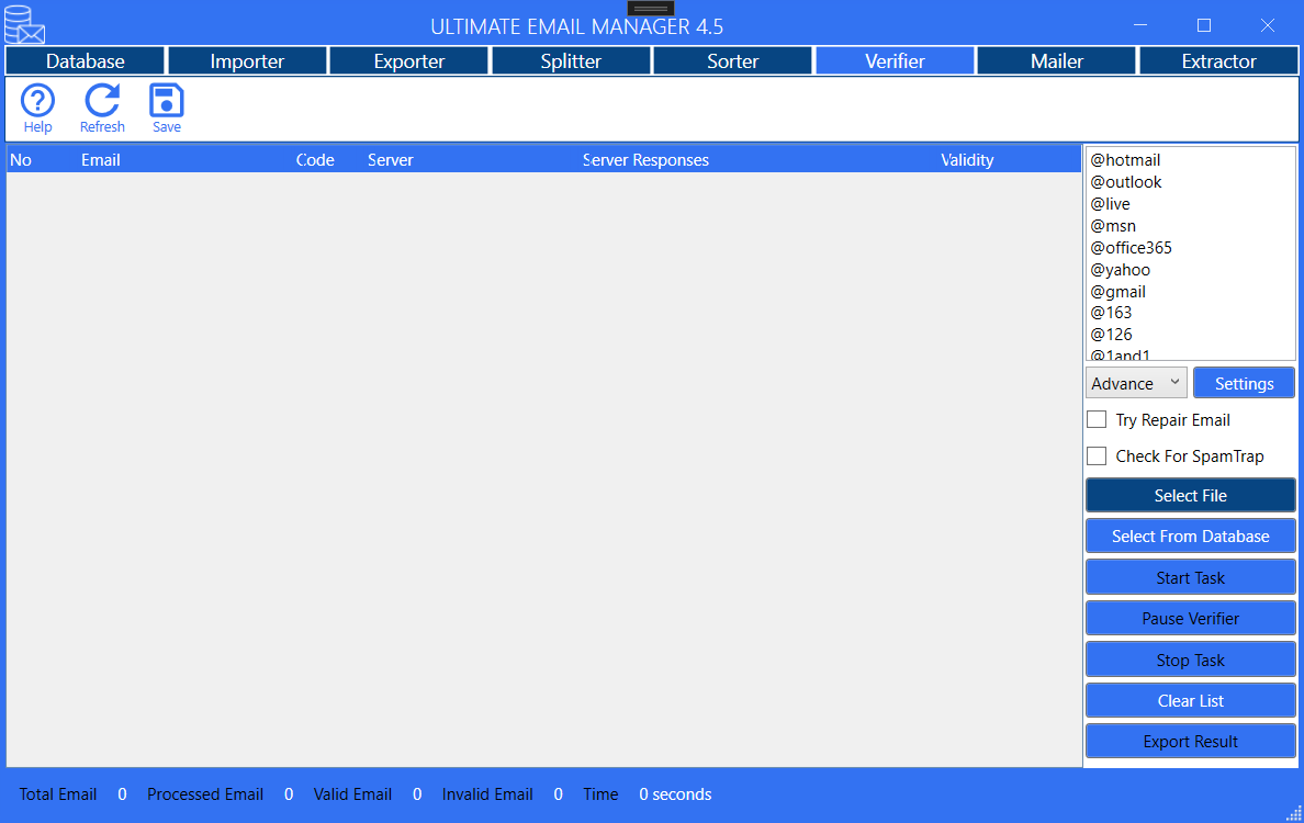 Ultimate Email Manager- Email Database, Sender, Verifier, Sorter and ...