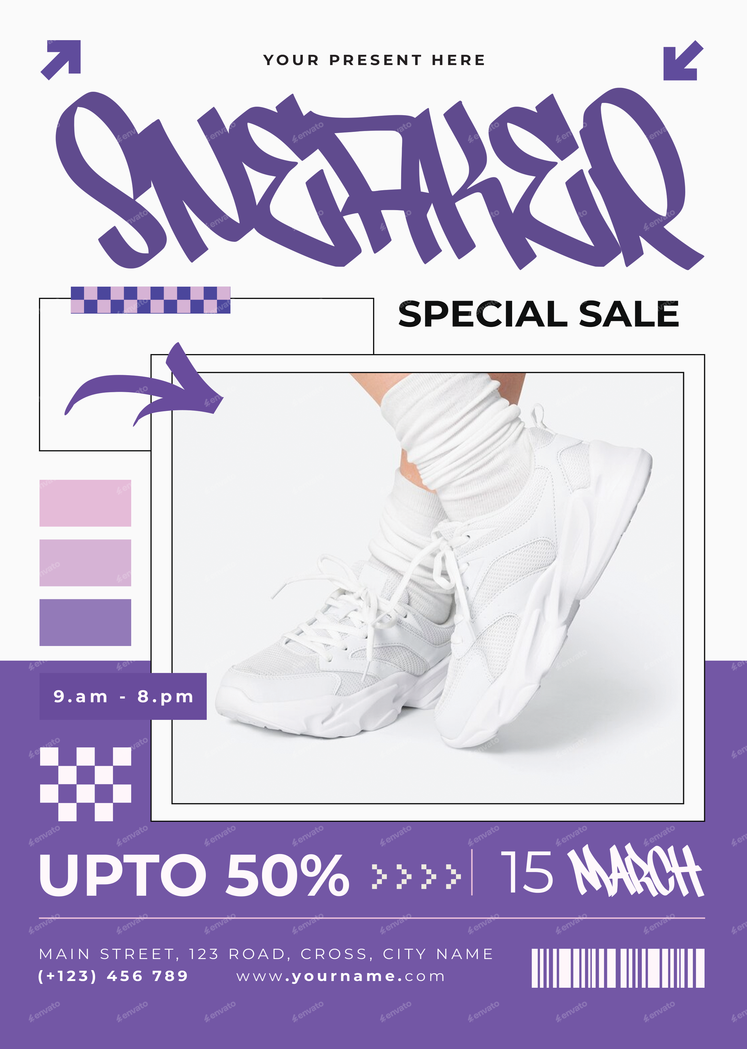 Sneaker Sale Flyer, Print Templates | GraphicRiver