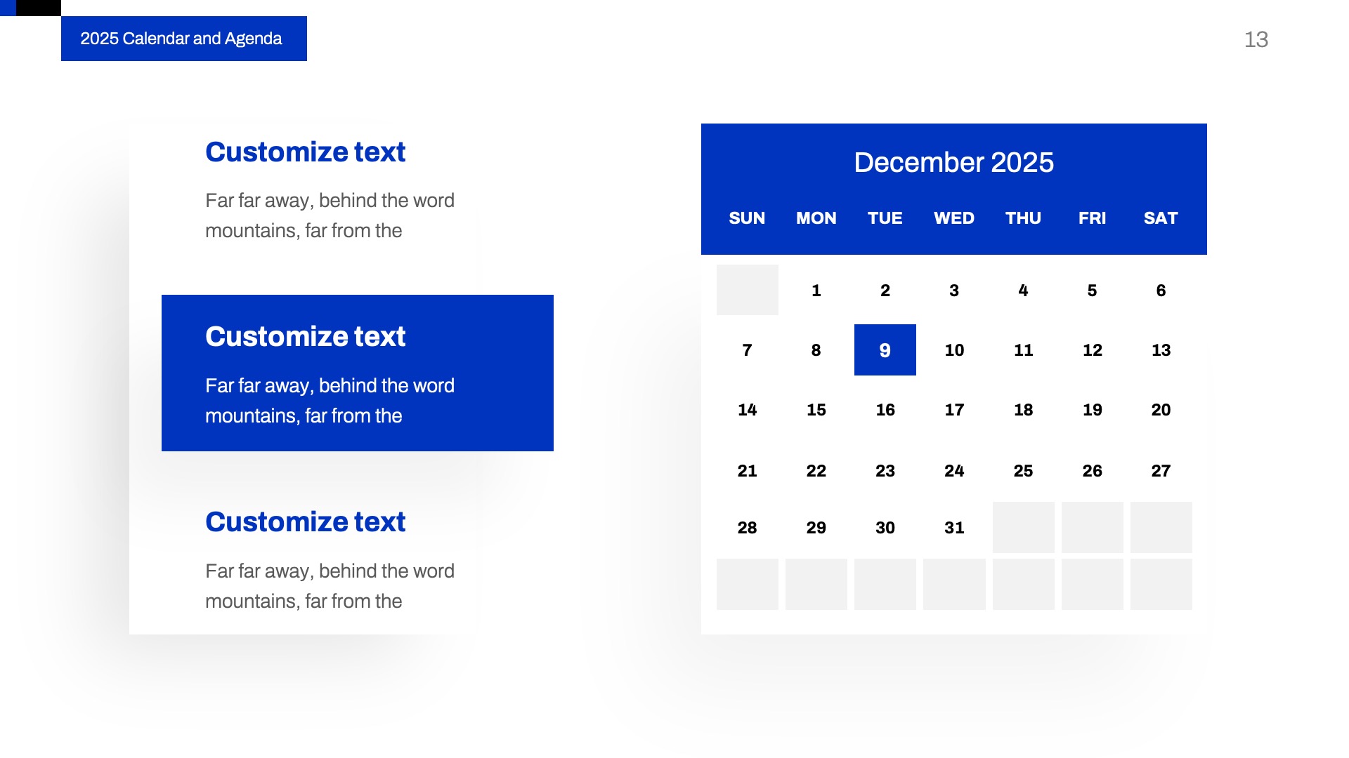 2025 Calendar and Agenda, Presentation Templates | GraphicRiver