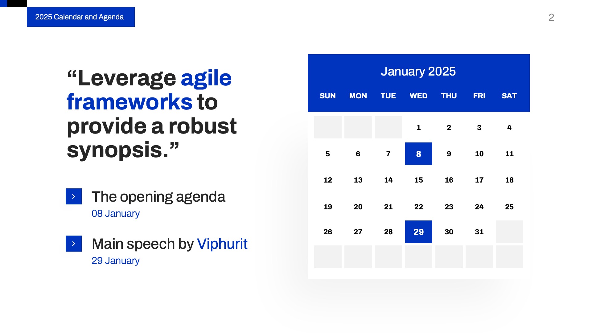 2025 Calendar and Agenda, Presentation Templates | GraphicRiver