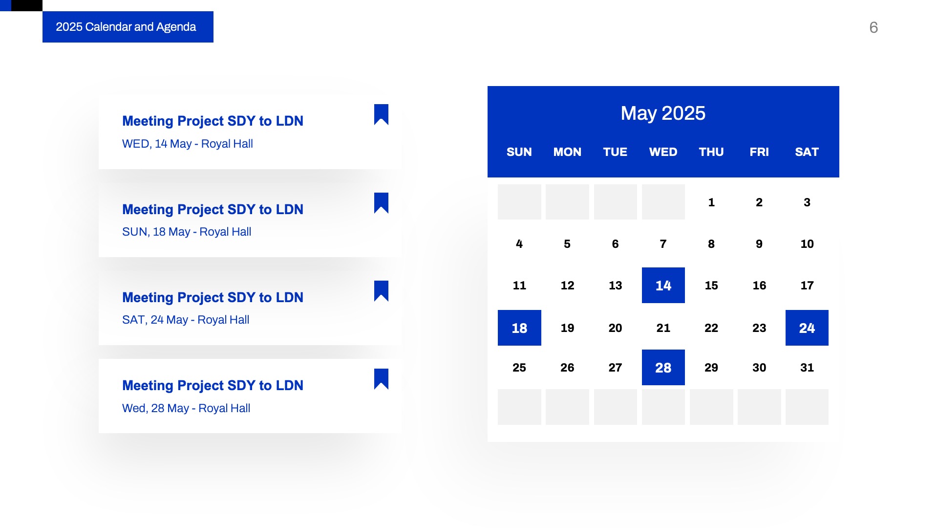 2025 Calendar and Agenda, Presentation Templates | GraphicRiver