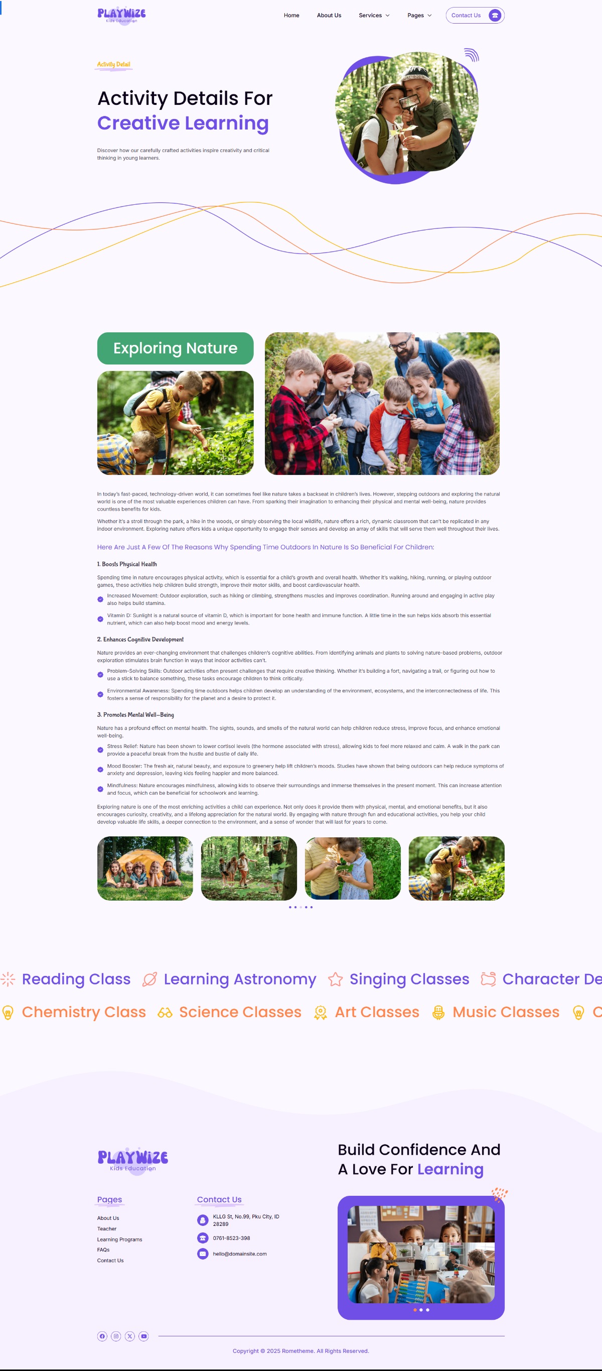 Playwize - Kids Education Elementor Template Kit by Rometheme | ThemeForest