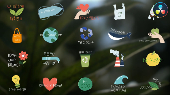 Nature and Ecology Titles | DaVinci Resolve, DaVinci Resolve Templates