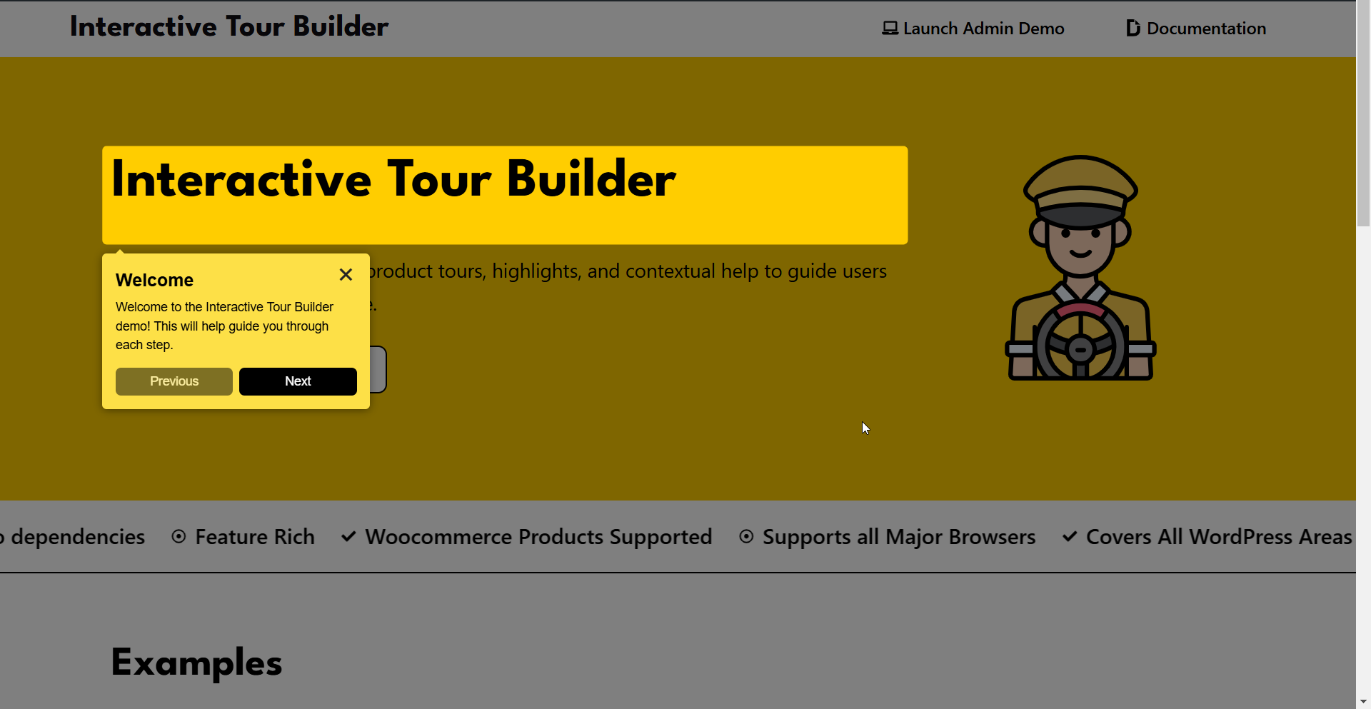 WordPress Interactive Step by Step Website Tour Builder by Jthemes