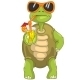 Turtle Drinking Cocktail., Vectors | GraphicRiver