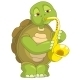 Turtle. Saxophonist., Vectors | GraphicRiver