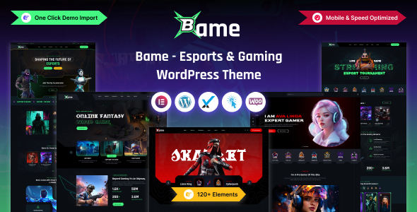 Bame - eSports and Gaming WordPress Theme by themeholy | ThemeForest